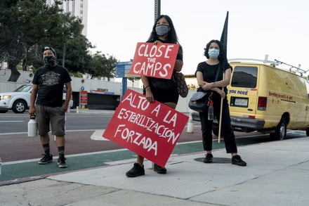 Protesters Hold Signs Listen Speakers During Editorial Stock Photo ...