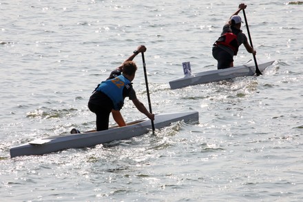 Contestants Navigate Racing Shells During Nineth Editorial Stock Photo ...