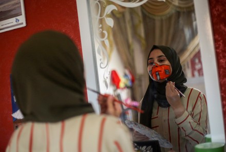 __COUNT__ Face paint masks for Palestinian kids, Deir Al Balah town ...