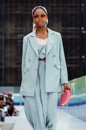 Elena Rudenko Show Model On Catwalk Editorial Stock Photo - Stock Image ...
