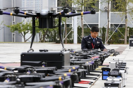 Police Officer Adjusts Unmanned Aerial Vehicles Editorial Stock Photo ...
