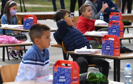 First Graders Attend Their First Class Editorial Stock Photo - Stock ...