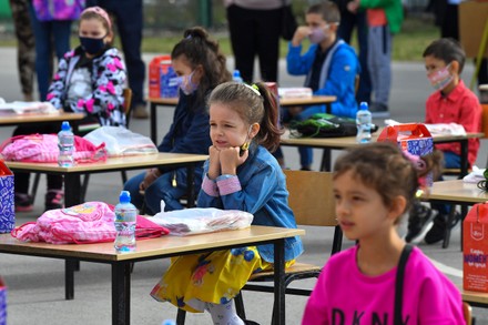 First Graders Attend Their First Class Editorial Stock Photo - Stock ...