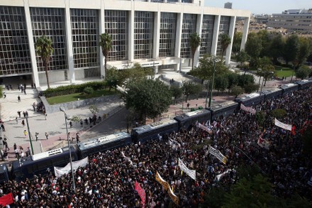People Gather Outside Athens Courthouse They Editorial Stock Photo ...