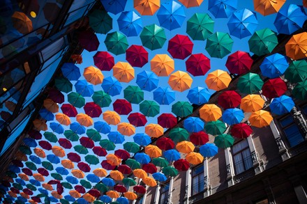 Umbrella Sky Project Art Installation Umbrellas Editorial Stock Photo ...