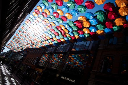 Umbrella Sky Project Art Installation Umbrellas Editorial Stock Photo ...