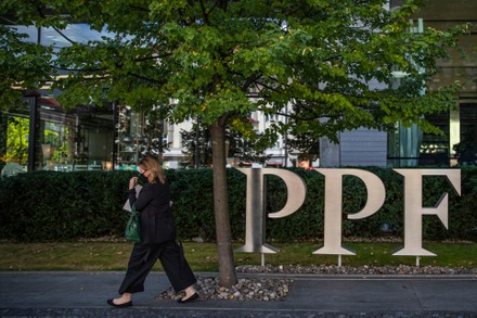 Woman Walks Past Logo Ppf Group Editorial Stock Photo - Stock Image ...