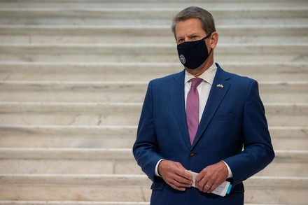 Governor Brian Kemp Rga Wears Mask Editorial Stock Photo - Stock Image ...
