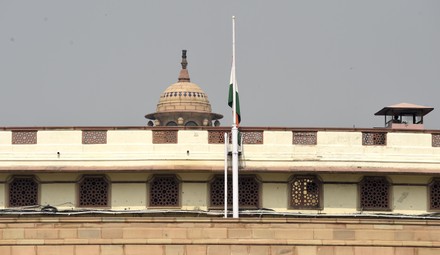 National Flag Fies Half Mast Pay Editorial Stock Photo - Stock Image ...