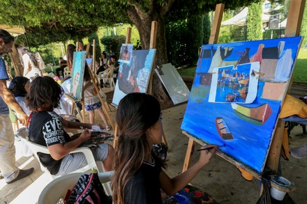 Lebanese Artists Work On Paintings During Editorial Stock Photo - Stock ...