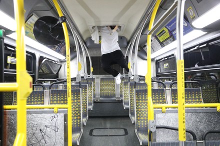 Los Angeles Lakers Fans Vandalize Bus Editorial Stock Photo - Stock ...