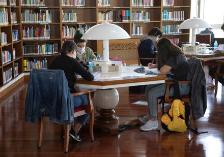People Wearing Masks Read Ataturk Library Editorial Stock Photo - Stock ...