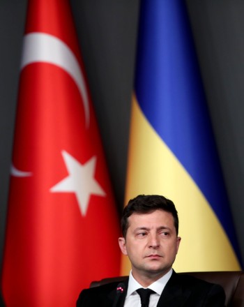 Ukraines President Volodymyr Zelensky Attends Signing Editorial Stock ...