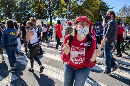 Protester Holds Their Middle Fingers Towards Editorial Stock Photo ...