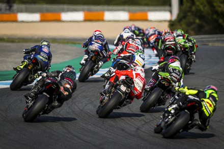 Riders Actionn During World Sbk Championship Editorial Stock Photo ...