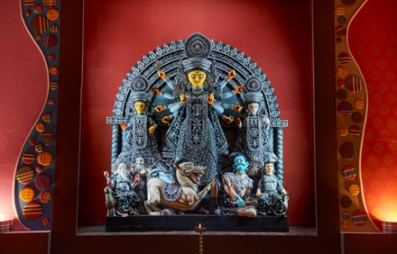 Inside View Durga Puja Pandal Temporary Editorial Stock Photo - Stock ...
