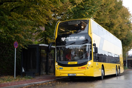 Doubledecker Bus Stops Bus Stop During Editorial Stock Photo - Stock ...