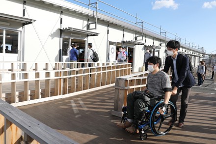 Man Wheelchair Acting Role Spectator Heads Editorial Stock Photo ...