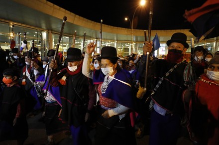 Indigenous Activists Misak People March Outside Editorial Stock Photo ...