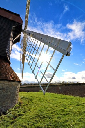 One Newly Restored Sails On Windmill Editorial Stock Photo - Stock ...