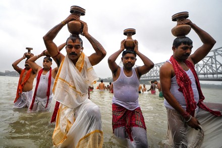 Hindu People Seen Taking Bath Per Editorial Stock Photo - Stock Image ...