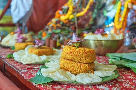 Annakut Annakoot Ritual Part Goddess Durga Editorial Stock Photo ...