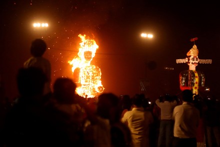 Effigy Hindu Figure Meghnath Burns Next Editorial Stock Photo - Stock ...
