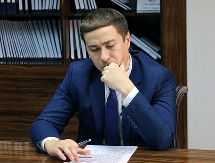 imágenes de Interview of StateGeoCadastre chief Roman Leshchenko, Kyiv ...