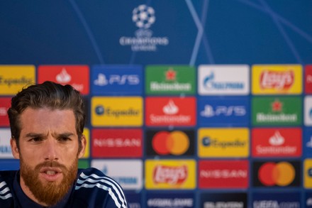 Olympiacos Goalkeeper Jose Sa During Press Editorial Stock Photo ...