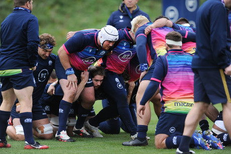 Scotland Players Huddle During Warm Editorial Stock Photo - Stock Image ...
