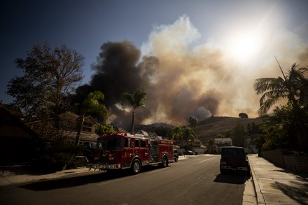 Firefighters Work Controlling Spread Blue Ridge Editorial Stock Photo ...