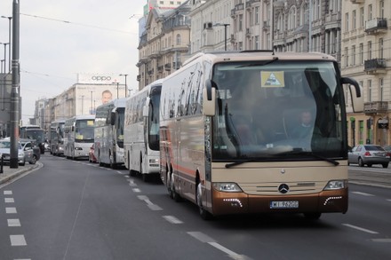 __COUNT__ Polish carriers and bus drivers protest in Warsaw, Poland ...