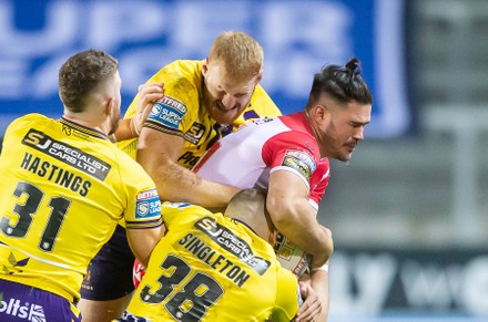 St Helens v Wigan Warriors. St Helens, UK - 30 Oct 2020 Stock Pictures ...