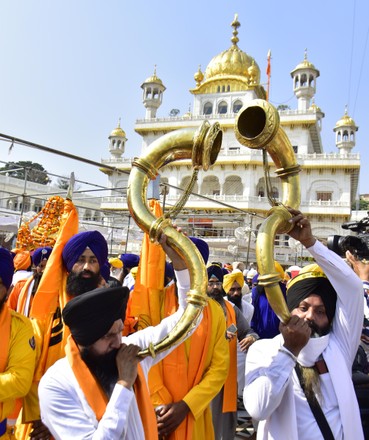 Sikh Devotees Take Part Procession Golden Editorial Stock Photo - Stock ...