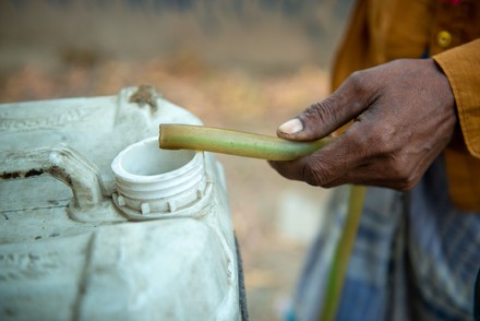 Close Hand Holding Water Pipe Close Editorial Stock Photo - Stock Image ...