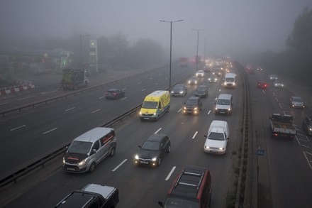 Heavy Commuter Traffic Battles Through Thick Editorial Stock Photo ...