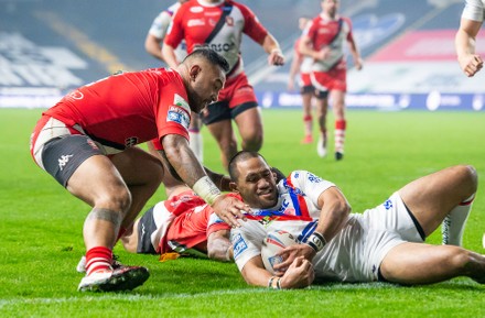 Wakefields Bill Tupou Saves Try Against Editorial Stock Photo - Stock ...