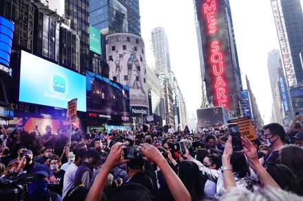US presidential election celebrations, New York, USA - 07 Nov 2020 ...
