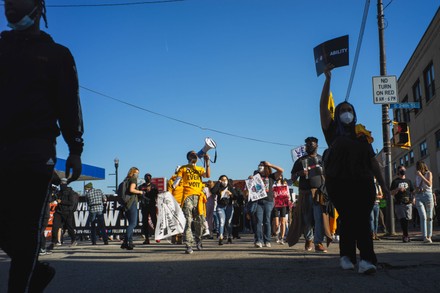 Protesters Holding Placards March Cross S Editorial Stock Photo - Stock ...