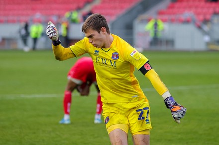 Carlisle United Goalkeeper Marcus Dewhurst 27 Editorial Stock Photo ...
