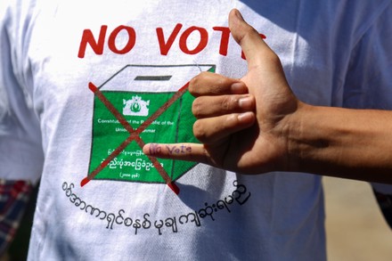 No Vote Written On Pinky Finger Editorial Stock Photo - Stock Image ...