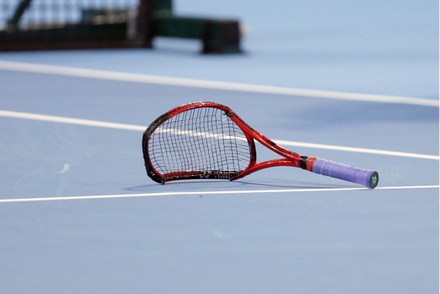Canadas Denis Shapovalovs Racket Seen Broken Editorial Stock Photo ...