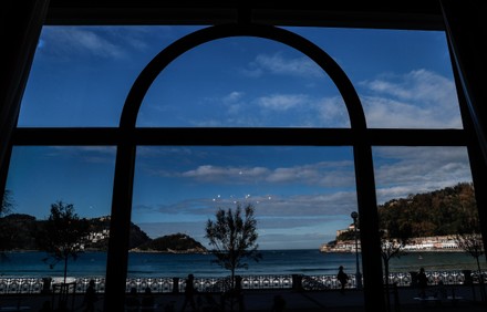 La Concha Beachs Promenade Seen Through Editorial Stock Photo - Stock ...