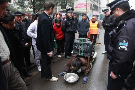 Police Crowd People Surround Beggar After Editorial Stock Photo - Stock ...