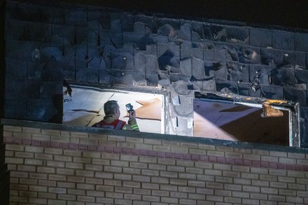 Firefighter Take Photograph Inside Flat On Editorial Stock Photo ...
