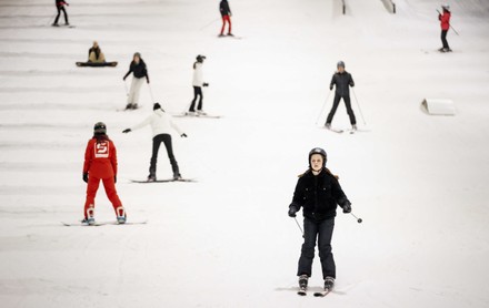 Winter Sports Enthusiasts On Indoor Ski Editorial Stock Photo - Stock ...
