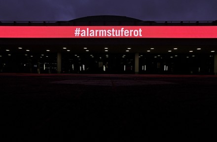 Red Light Screen Reads Alarmstuferot Red Editorial Stock Photo - Stock ...