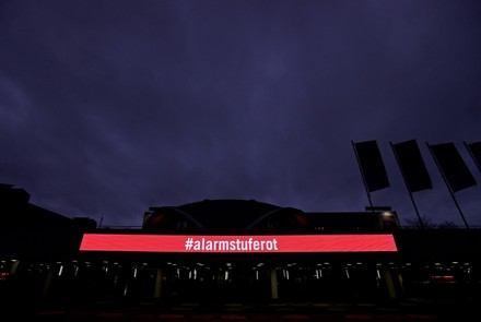 Red Light Screen Reads Alarmstuferot Red Editorial Stock Photo - Stock ...