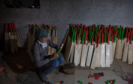 Worker Piles Cricket Bats Cricket Bat Editorial Stock Photo - Stock ...