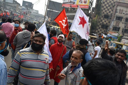 Trade unions begin nationwide strike, Kolkata, West Bengal, India - 26 ...